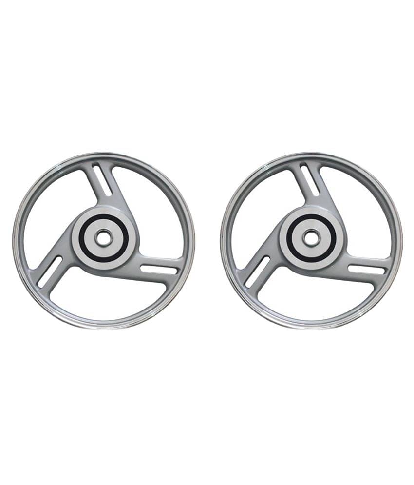 Spedy Silver Bike Alloy Wheel for Hero Splendor - Set of 2: Buy Spedy ...
