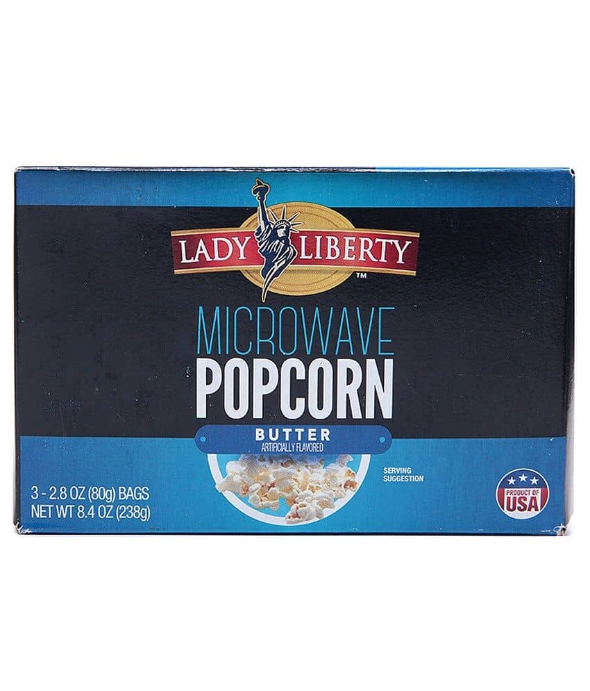 Lady Liberty Microwave Popcorn Butter - 238gm: Buy Lady Liberty ...