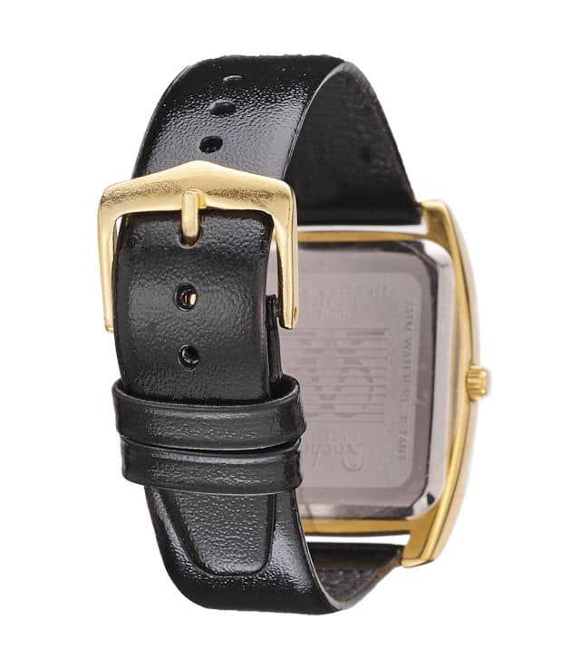 Rochees Gold Bezel Black Watch - Buy Rochees Gold Bezel Black Watch ...