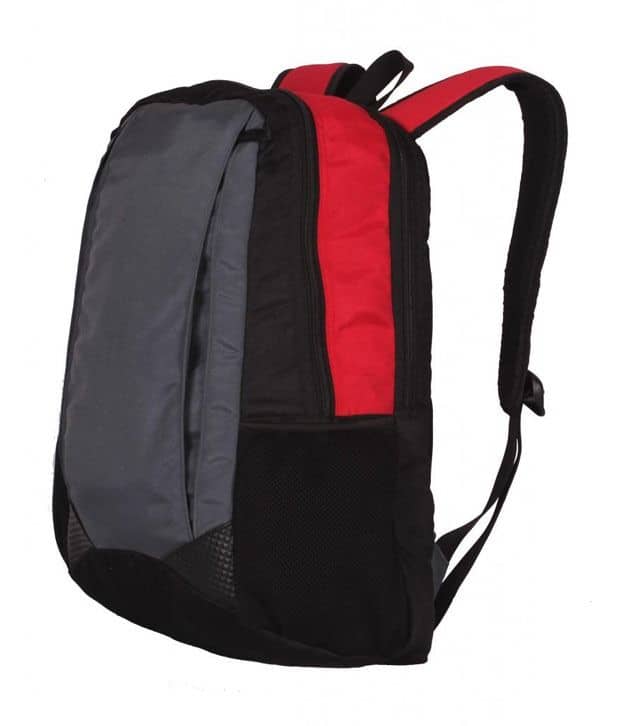 Bags.R.Us Grey & Red Color Unisex Backpack - Buy Bags.R.Us Grey & Red ...