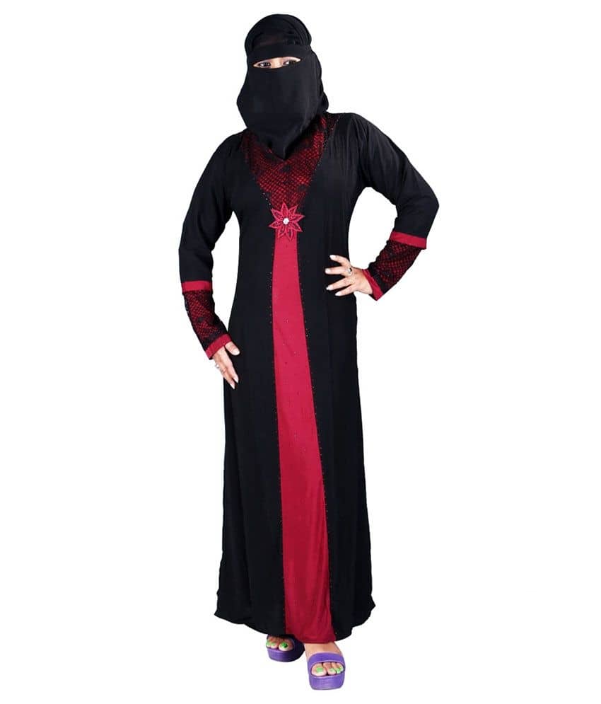 Hawai Lycra Red Flow Mesh Burka Price in India - Buy Hawai Lycra Red ...