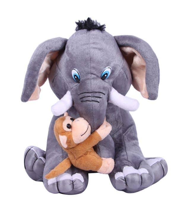 Joy Hugging Elephant With Monkey Medium - Buy Joy Hugging Elephant With ...