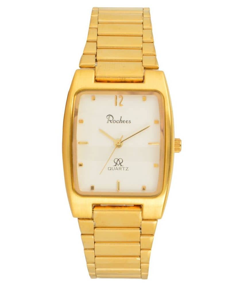 Rochees Gold Analog Watch - Buy Rochees Gold Analog Watch Online at ...
