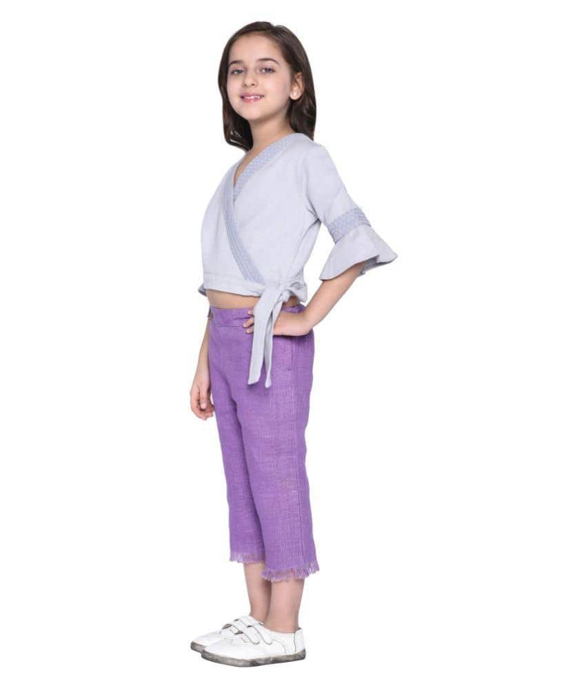 Darcie Crop Top & Capri Set for Girls - Buy Darcie Crop Top & Capri Set ...