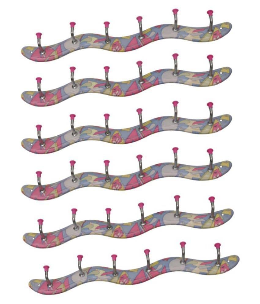 Buy Glossy Colorful Door/Wall Hook Set of 6 Online at Low Price in ...