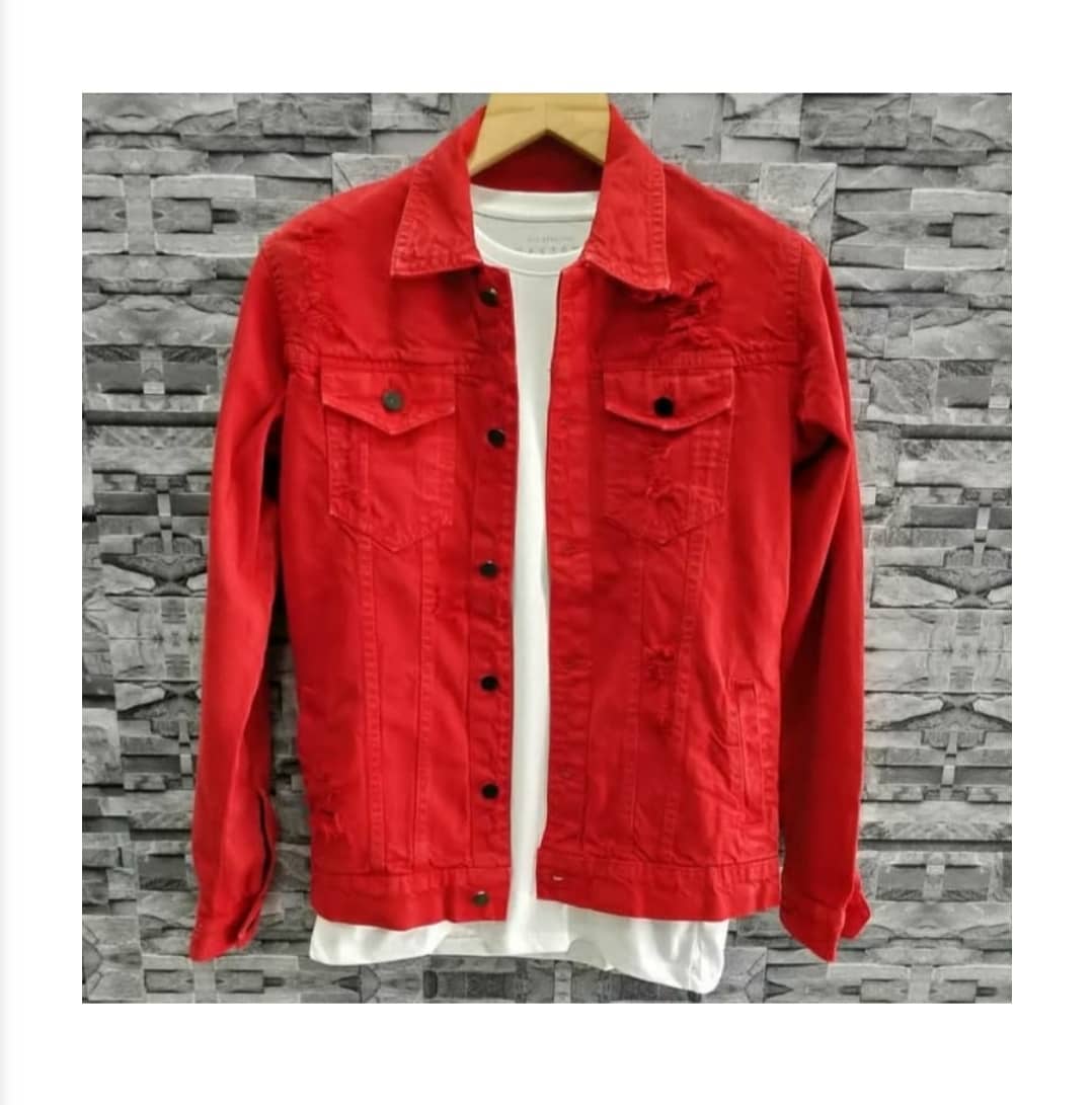 Imported Red Denim Jacket - Buy Imported Red Denim Jacket Online at ...