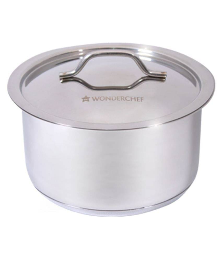 Wonderchef Non-Stick Stainless Steel Pot 14 cm mL: Buy Online at Best ...