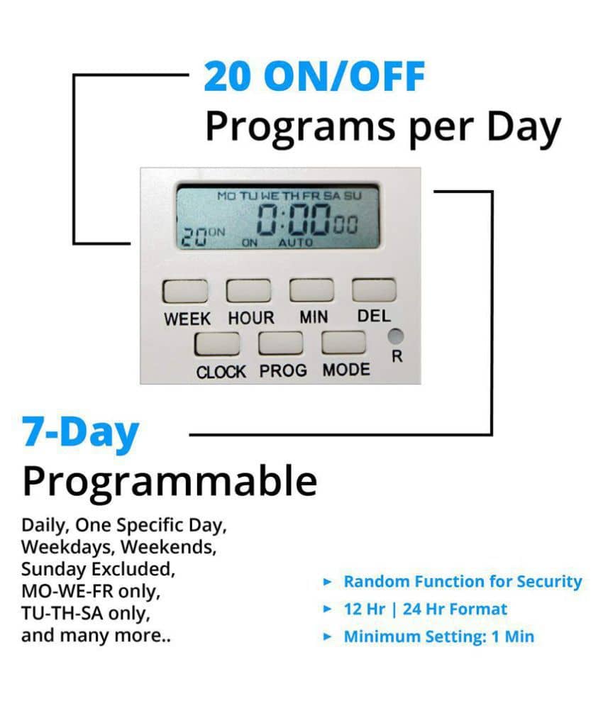 Buy Count_On Digital Programmable Countdown Timer Switch with Smart ...