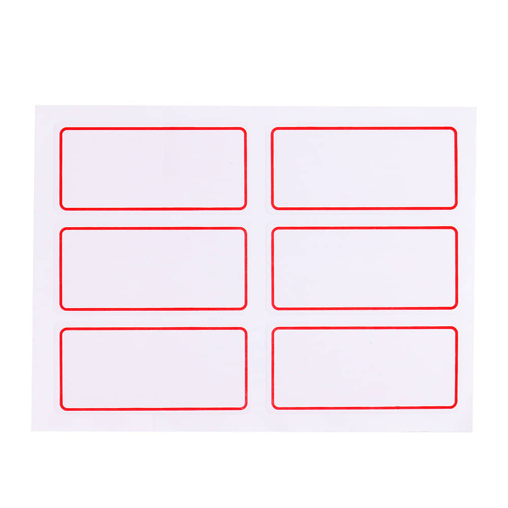 12 Sheets White Price Stickers Self Adhesive Labels Blank Name Number ...