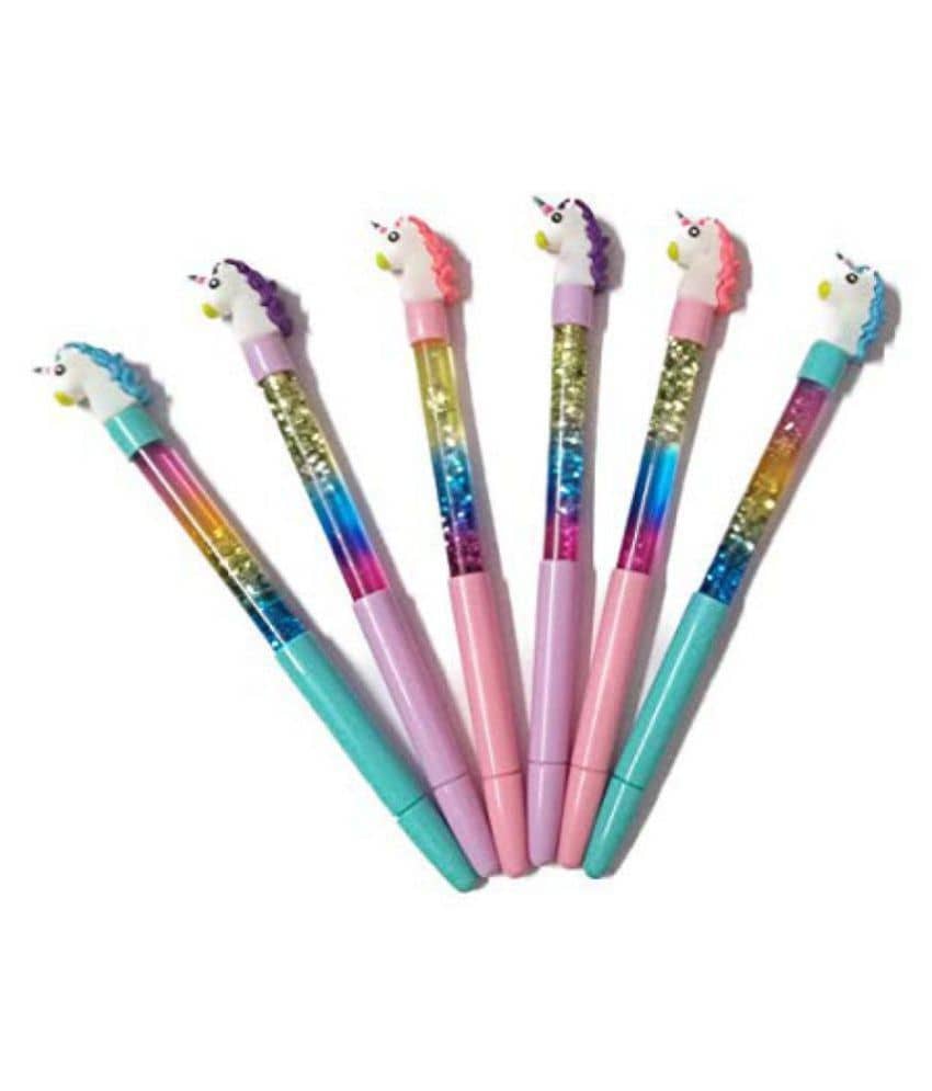 FATFISH Beautiful Unicorn Water Pen Design Gel Pen (Pack of 2): Buy ...