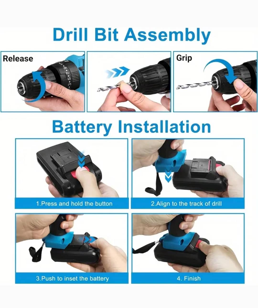 BLUE BOX - Drill machine 30W 10mm Cordless Drill Kit: Buy BLUE BOX ...