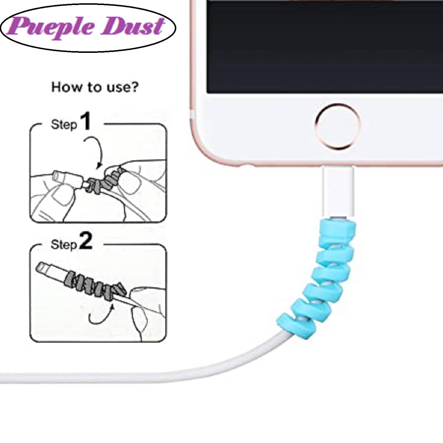 Spiral Charger Cable Protector Data Cable Saver Charging Cord ...