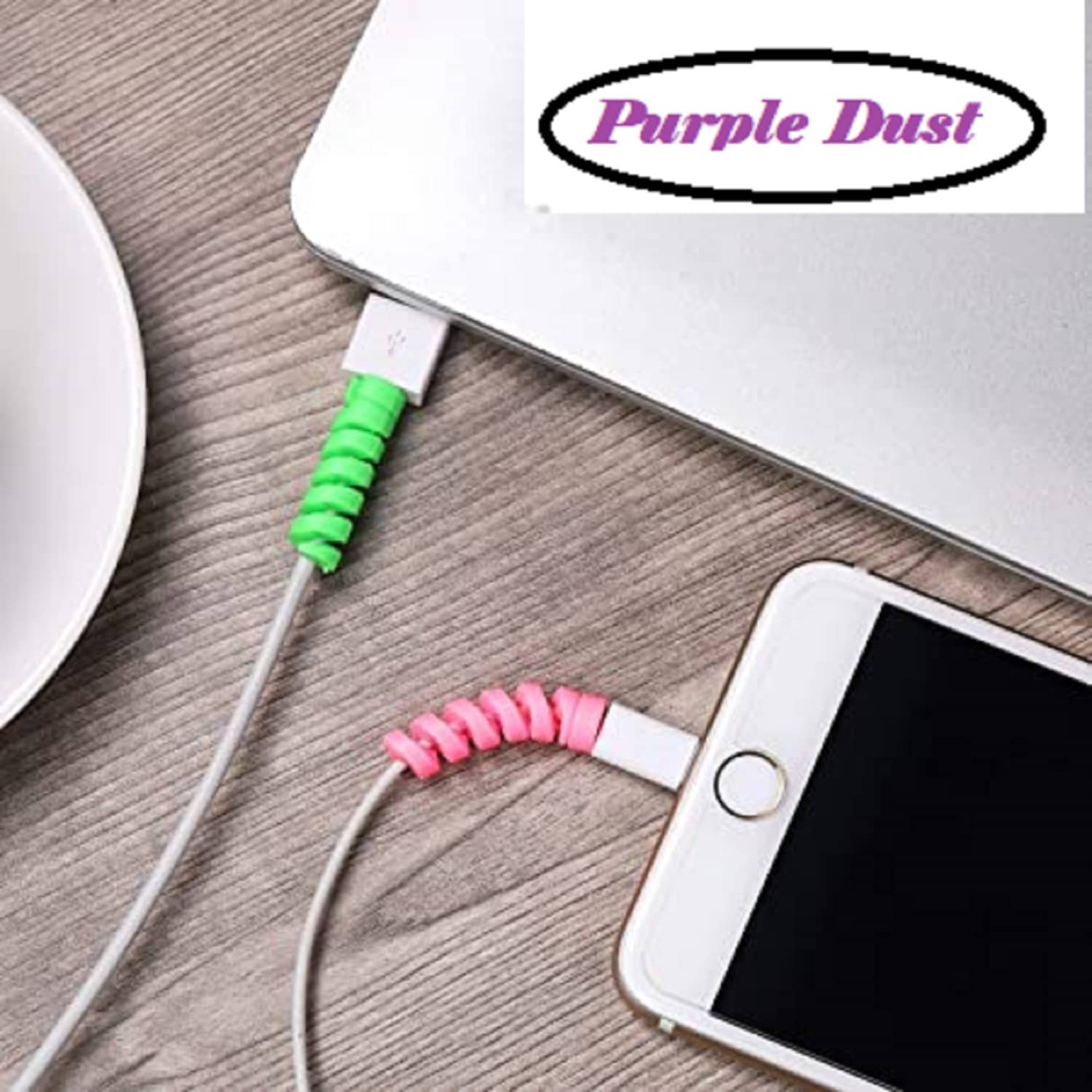 Spiral Charger Cable Protector Data Cable Saver Charging Cord ...
