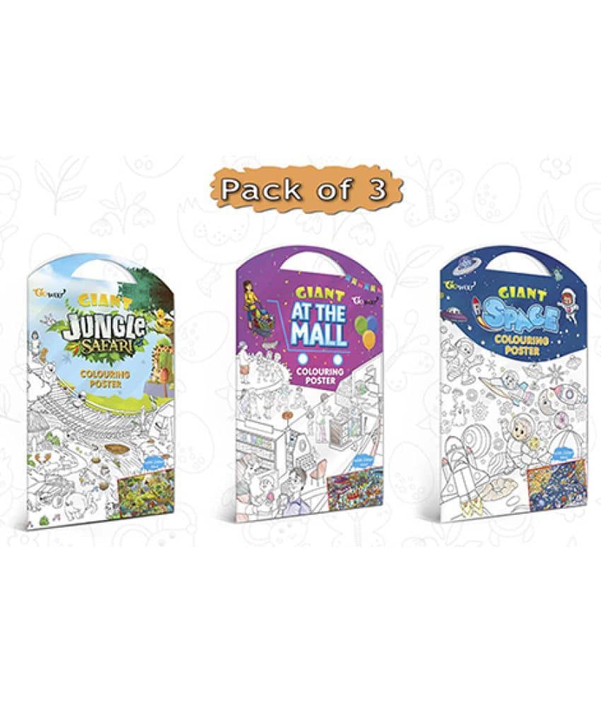 GIANT JUNGLE SAFARI COLOURING POSTER, GIANT AT THE MALL COLOURING ...