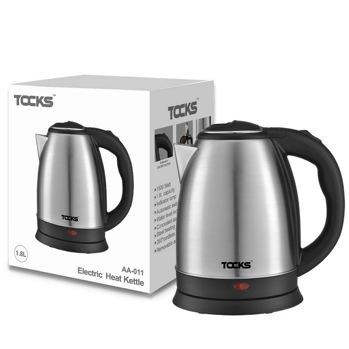 TOCKS Electric Kettle Steel Kettle 1800 ml: Buy Online at Best Price in ...