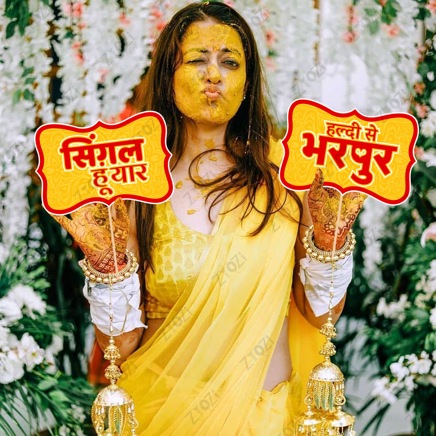 Haldi Function Snapdeal Flower Jewellery Zyozi Haldi Ceremony ...