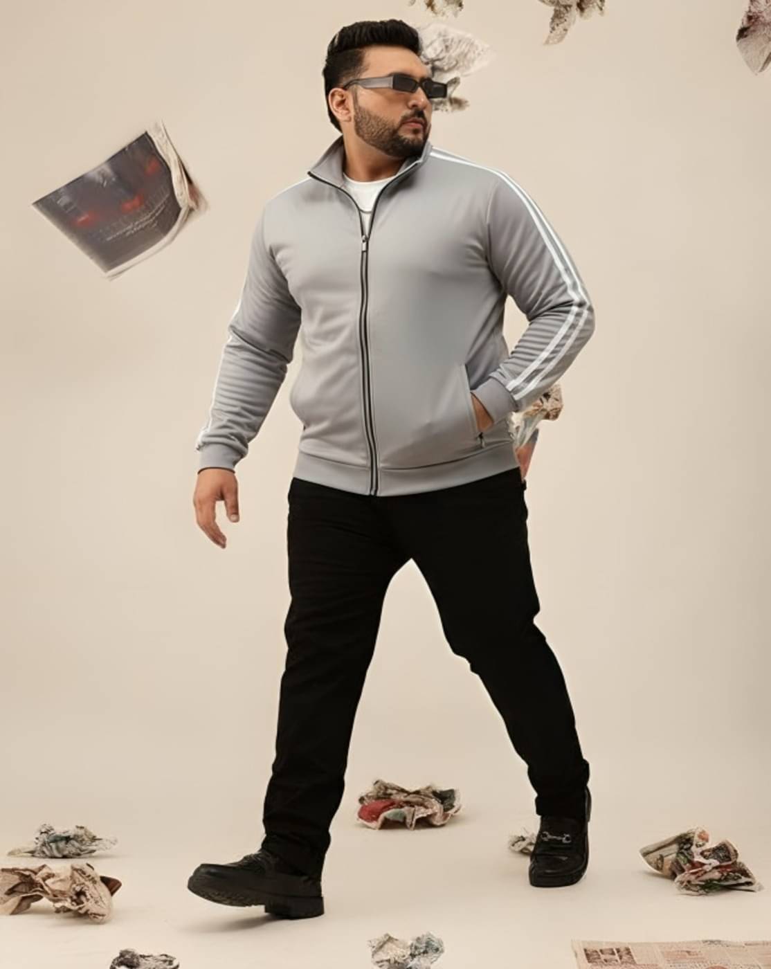 THECLASSICTOGS Polyester Men's Windcheater Jacket - Grey ( Pack of 2 ...